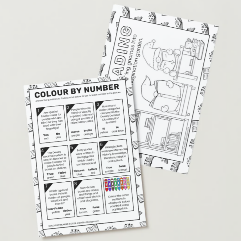 Books Colour by Number - I NEED THAT BADGE