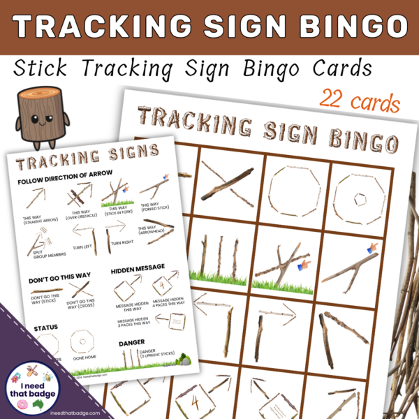 Stick Tracking Sign Bingo - I NEED THAT BADGE